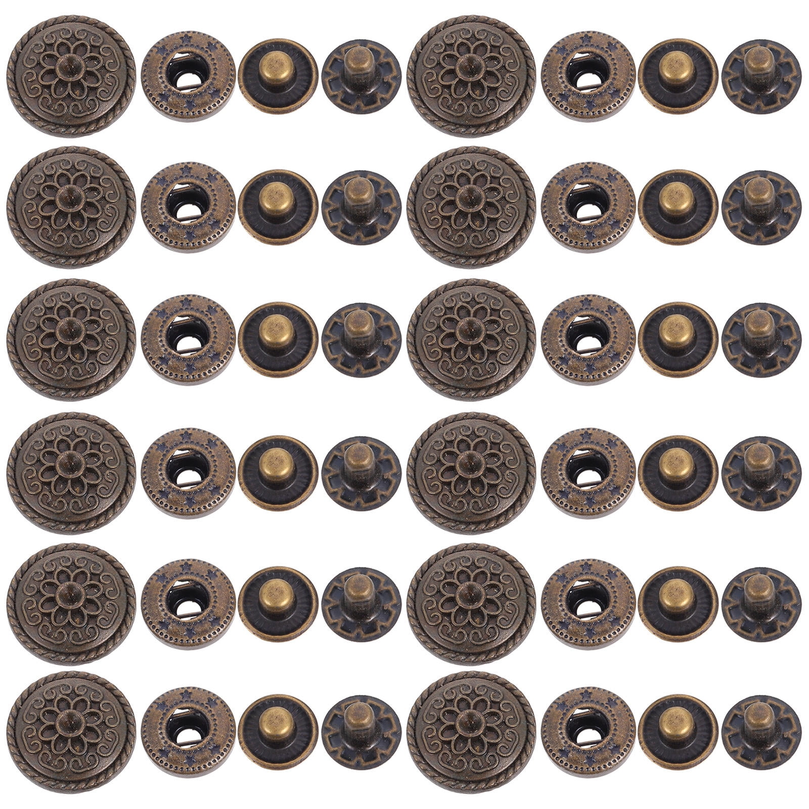 Luxshiny 20 Sets Purse Button Snap for Bag Accessory Wallet Attachment ...
