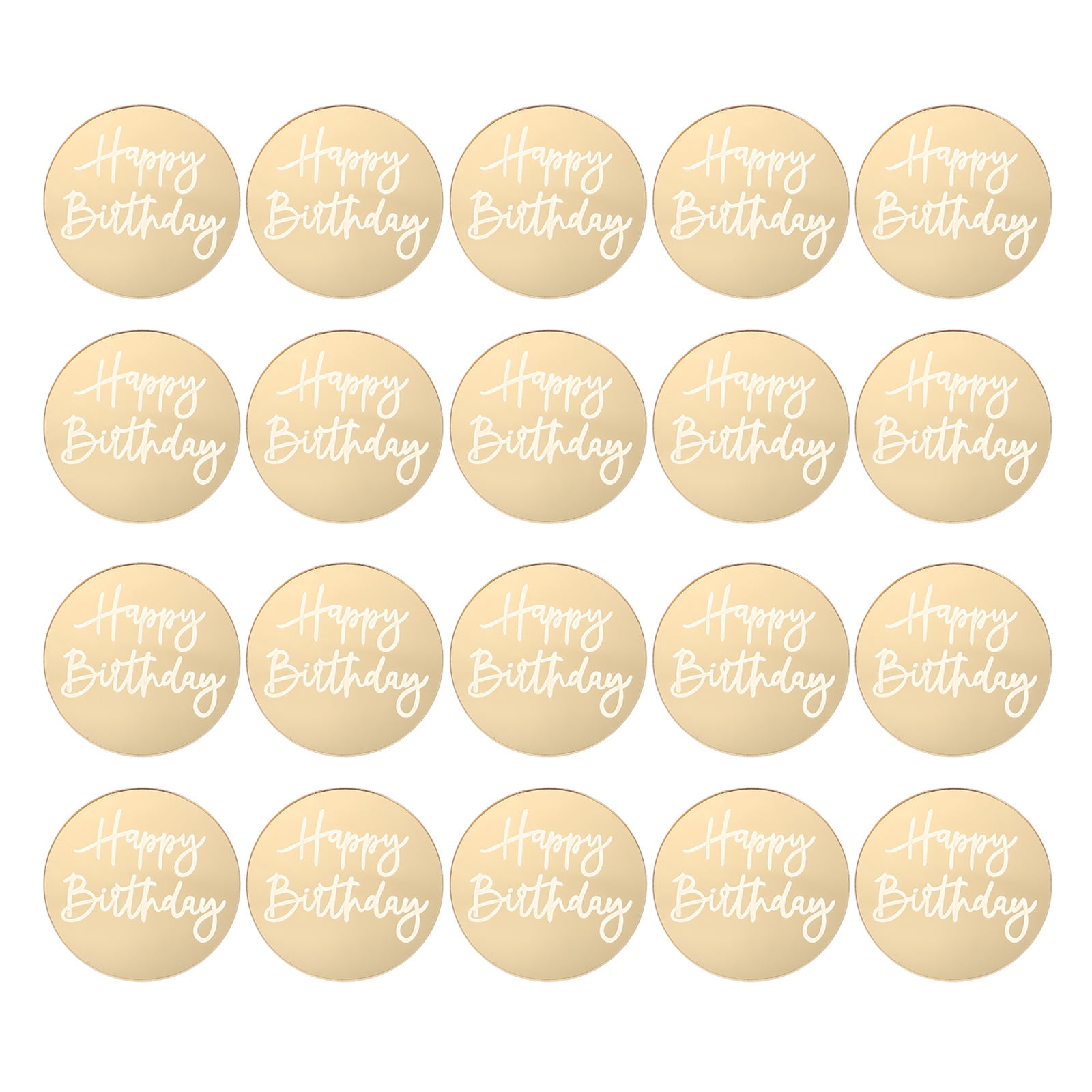 Luxshiny Multi-Function Golden Acrylic Toppers for Birthday Party Decor ...