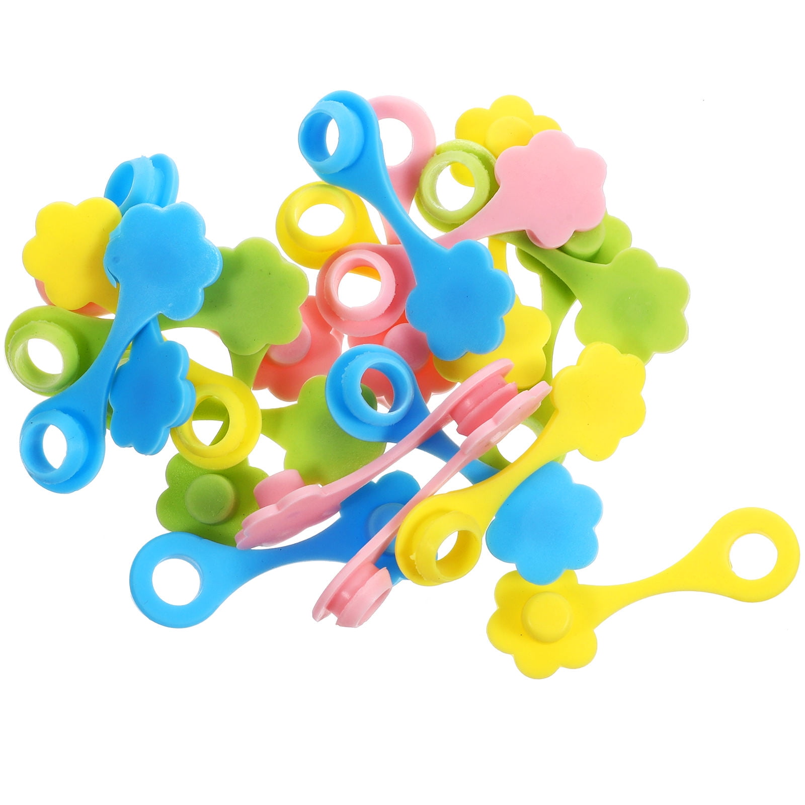 Luxshiny 20Pcs Adorable Silicone Straw Tip Covers Assorted Colors ...