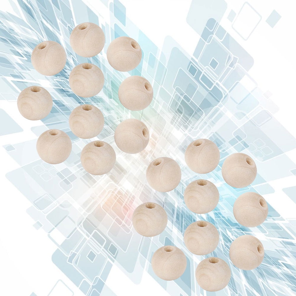 Luxshiny 20Pcs Light Yellow Round Beads for Jewelry Making Diy ...