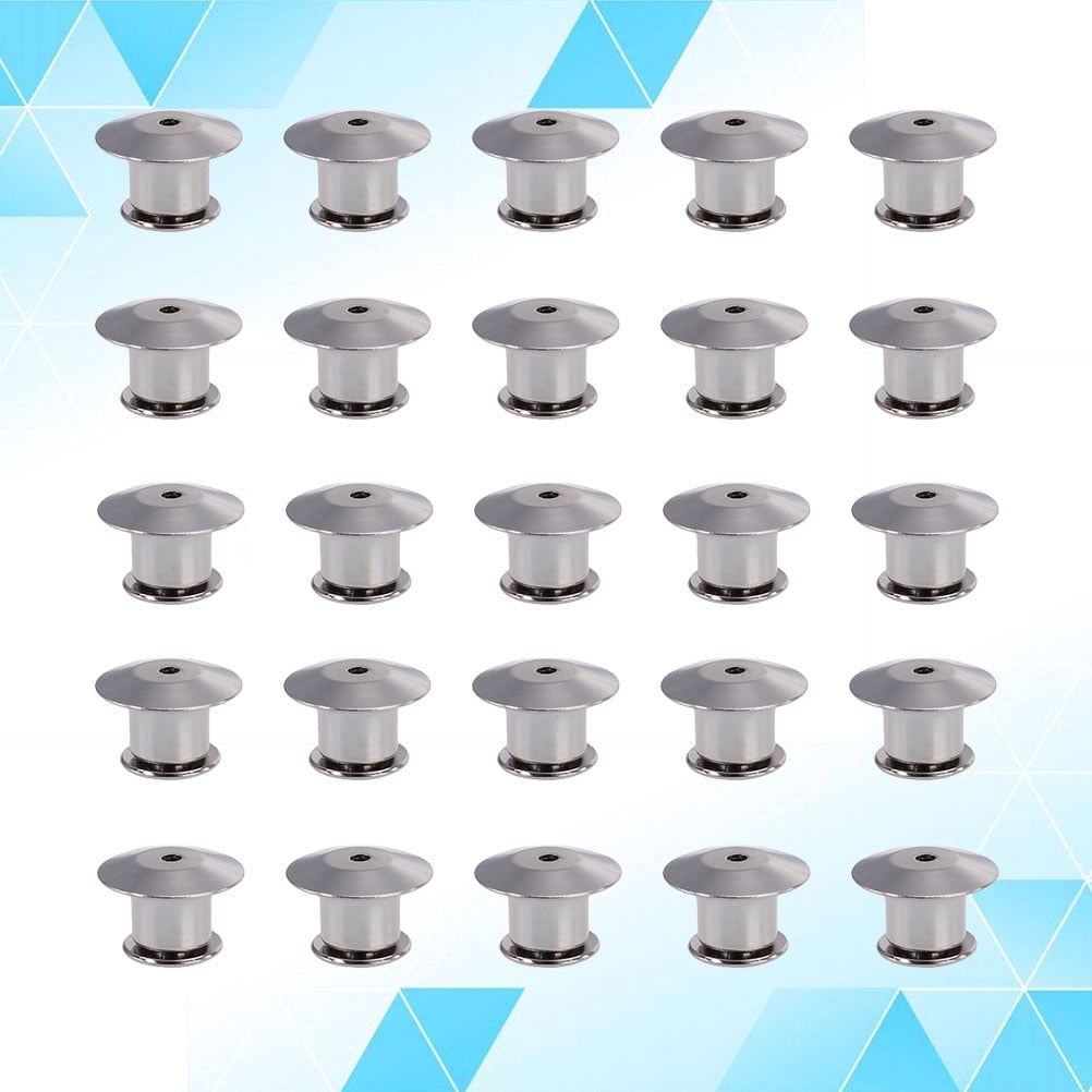Luxshiny 25Pcs Silver Metal Locking Pin Keepers Flat Design for ...