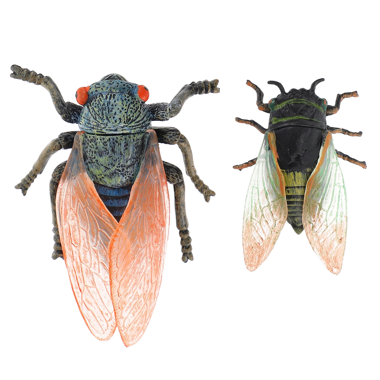 Luxshiny 2Pcs Assorted Color Plastic Cicadas Figurines Lightweight and ...