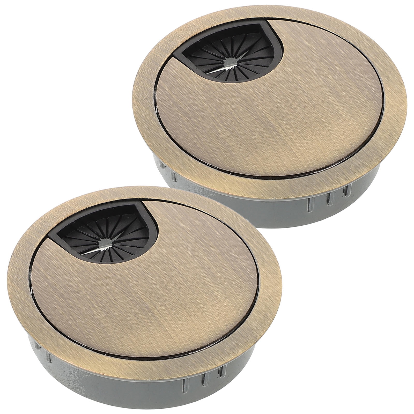 Luxshiny 2Pcs Desktop Wire Hole Plugs Zinc Alloy for Cable Management 6 ...
