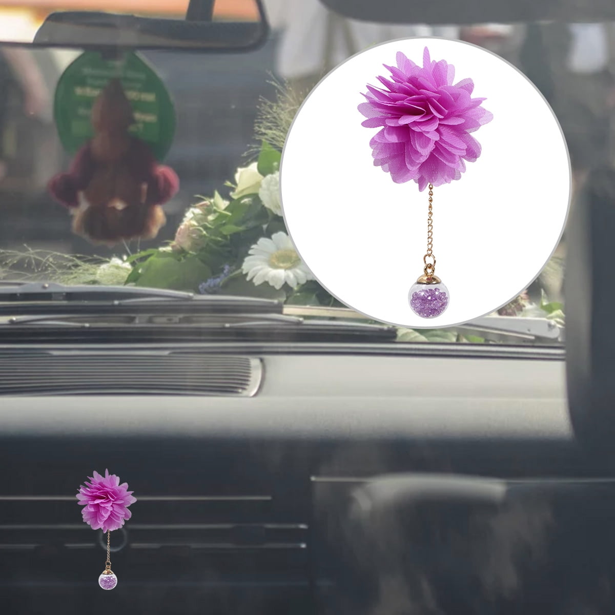 Luxshiny 2Pcs Flower Shape Car Perfume Clip Aromatherapy Diffuser Light ...