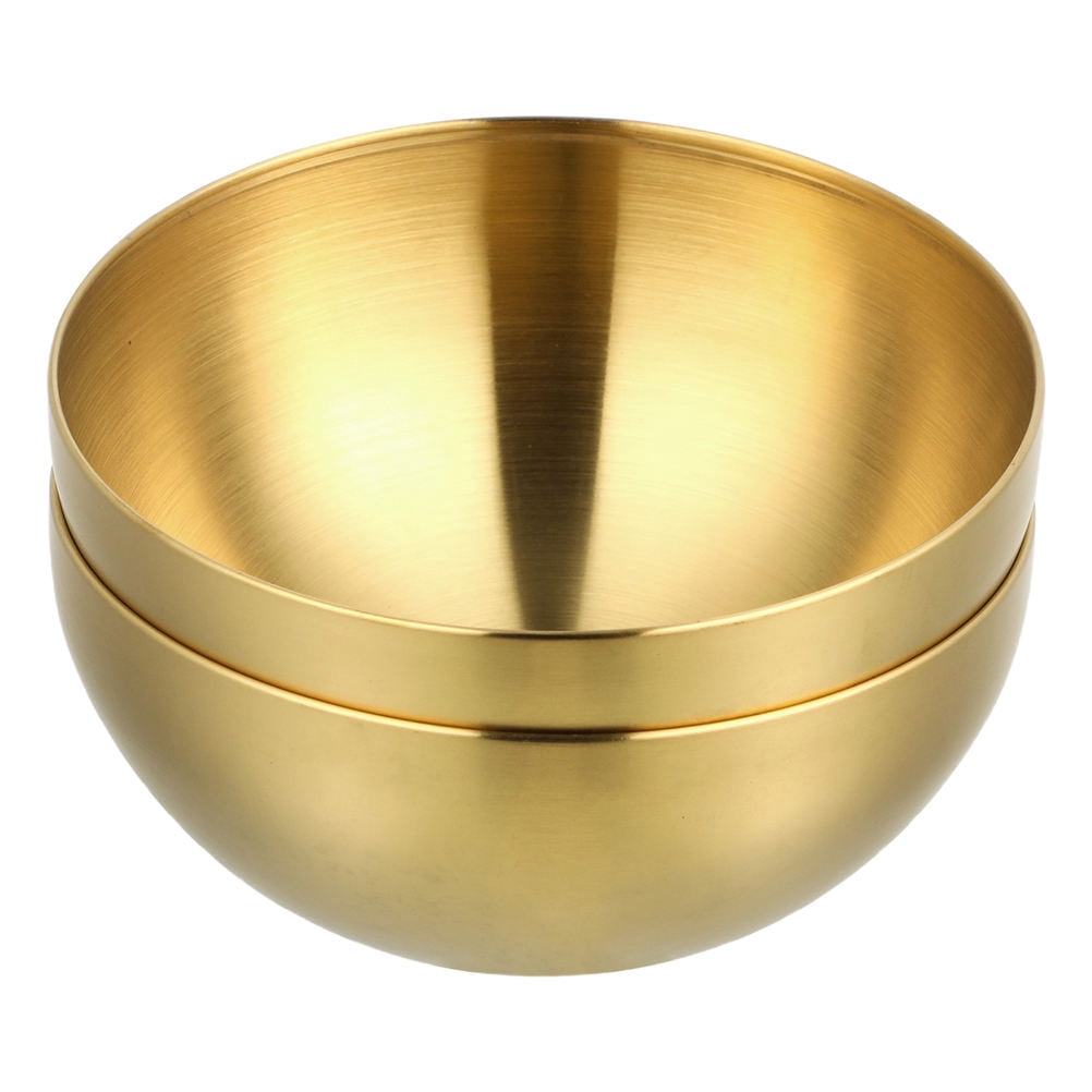 Luxshiny 2-Piece Korean Style Stainless Steel Portable Dinnerware Bowls ...