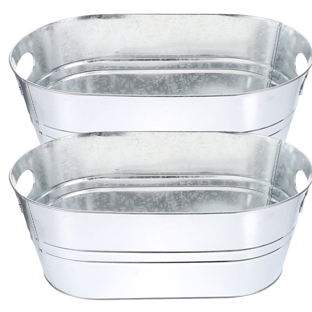 Luxshiny 2Pcs Metal Ice Buckets for Cooling Wine and Beer in Parties ...