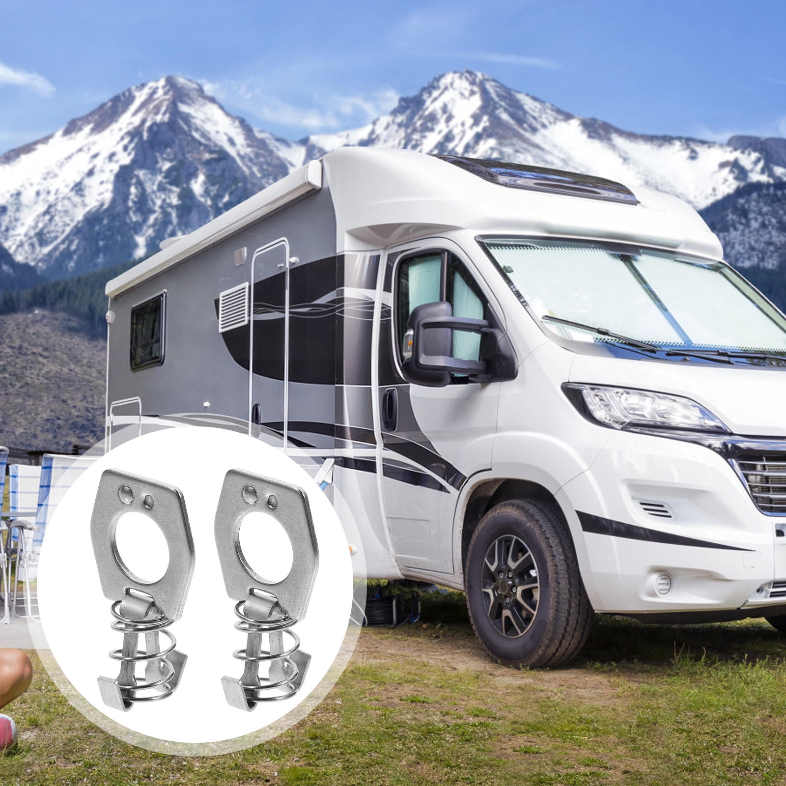 Luxshiny 2Pcs Rv Water Heater Parts Metal Cam Lock Spring Loaded Latch ...