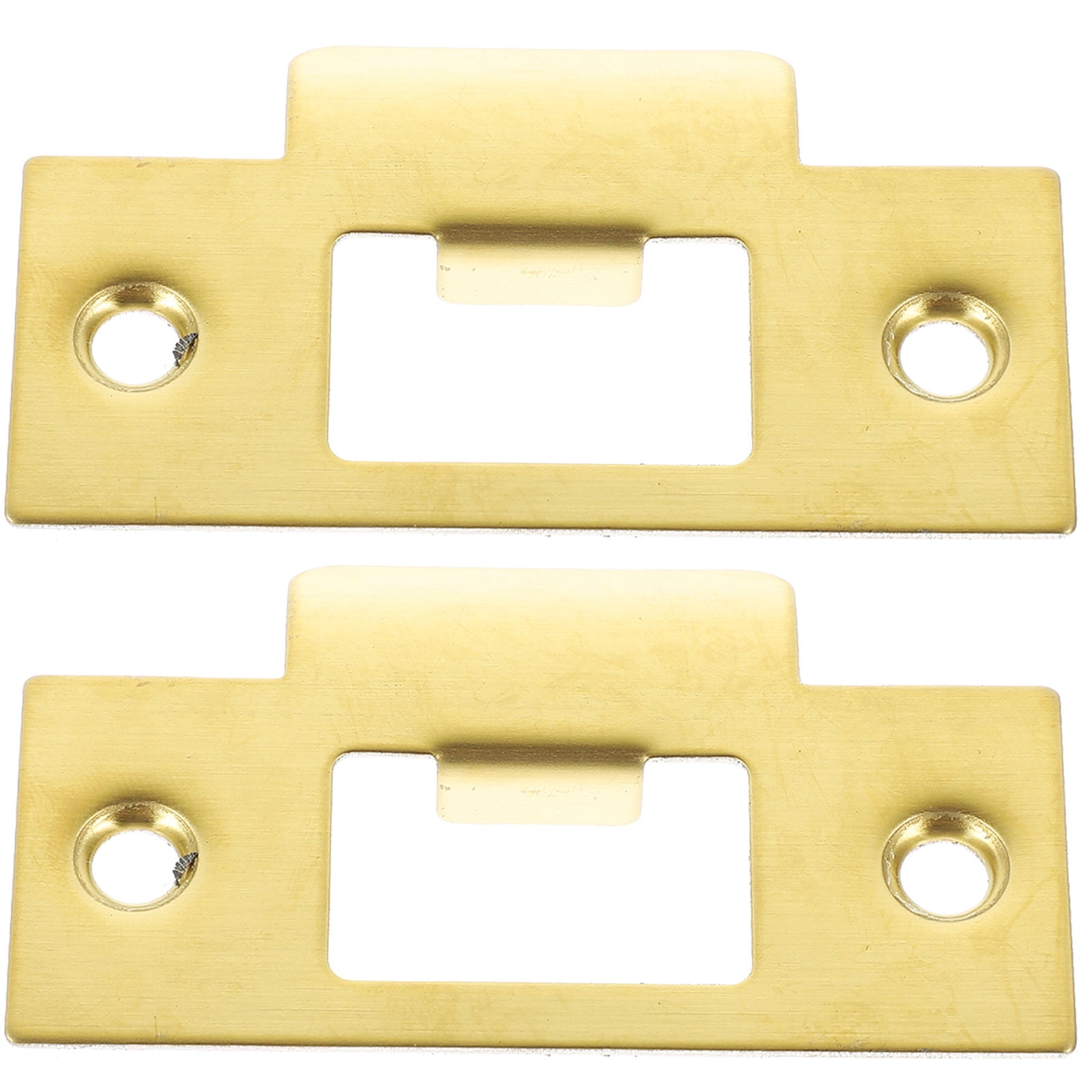 Luxshiny 2Pcs Stainless Steel Door Hole Filler Plate Golden Door Kick ...