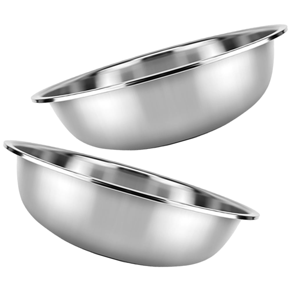 Luxshiny 2Pcs Thick Stainless Steel Kitchen Basins Multipurpose Large ...