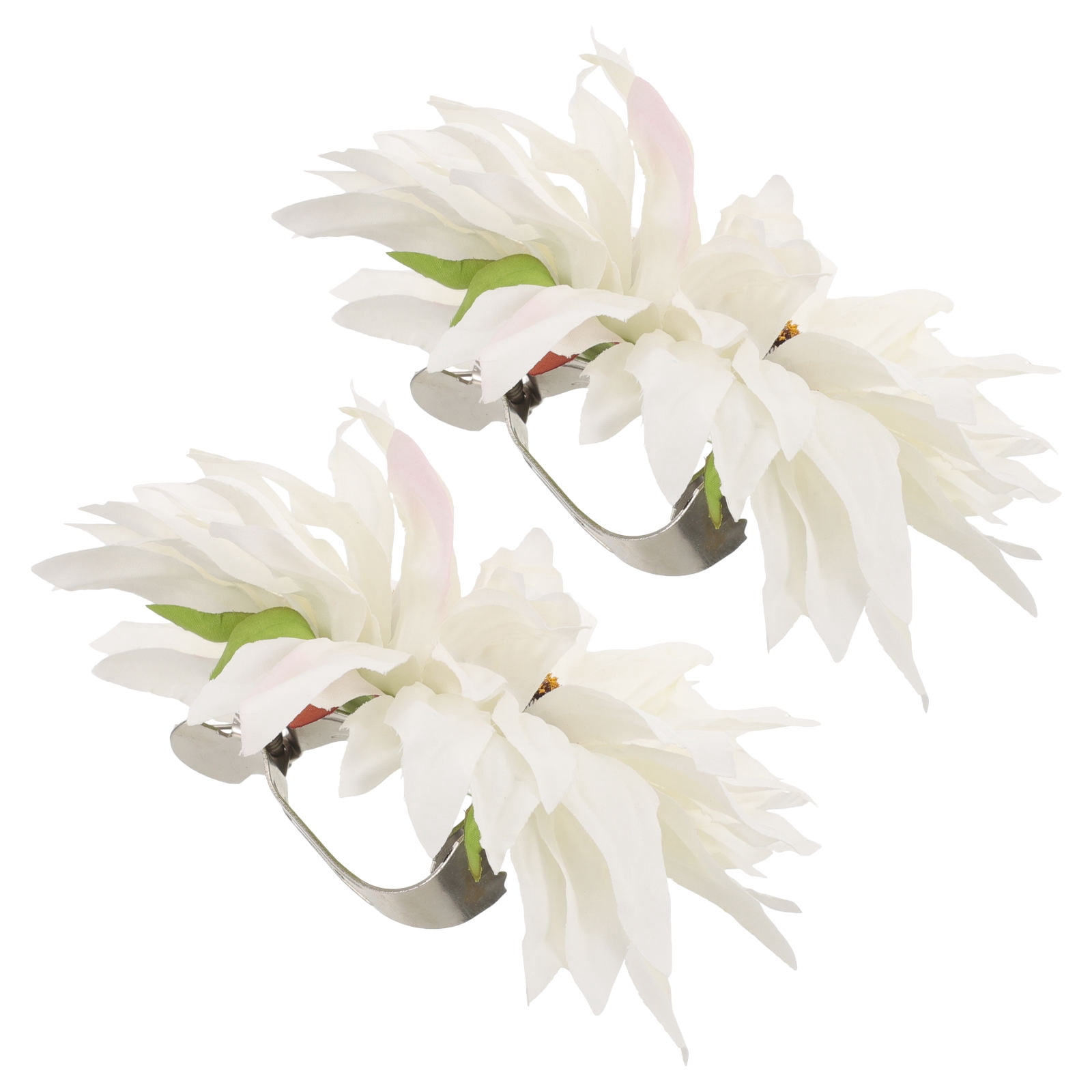 Luxshiny 2Pcs White Curtain Holdback Clamps with Sunflower Design for ...