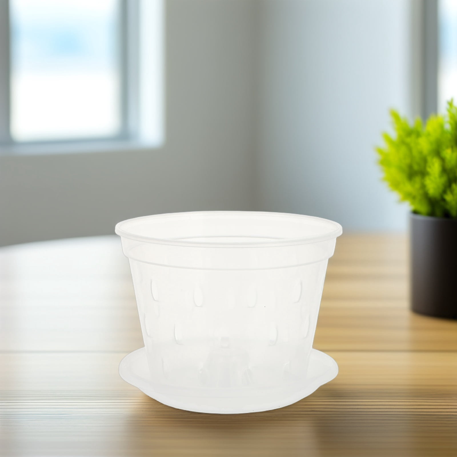 Luxshiny 3 Sets Clear Planter Pot Hanging Flower Pot With Drainage High ...