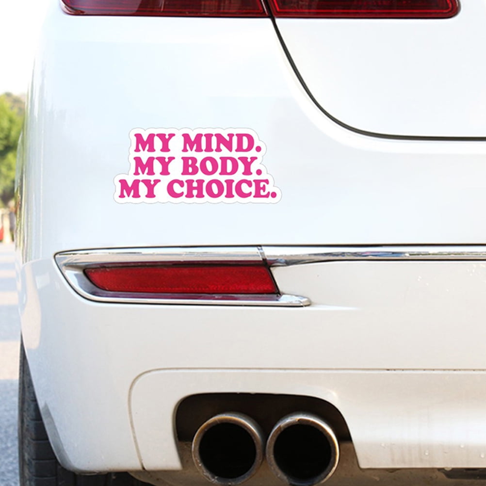 Luxshiny 3Pcs Pink PVC Bumper Stickers for Cars Rectangular Simple ...