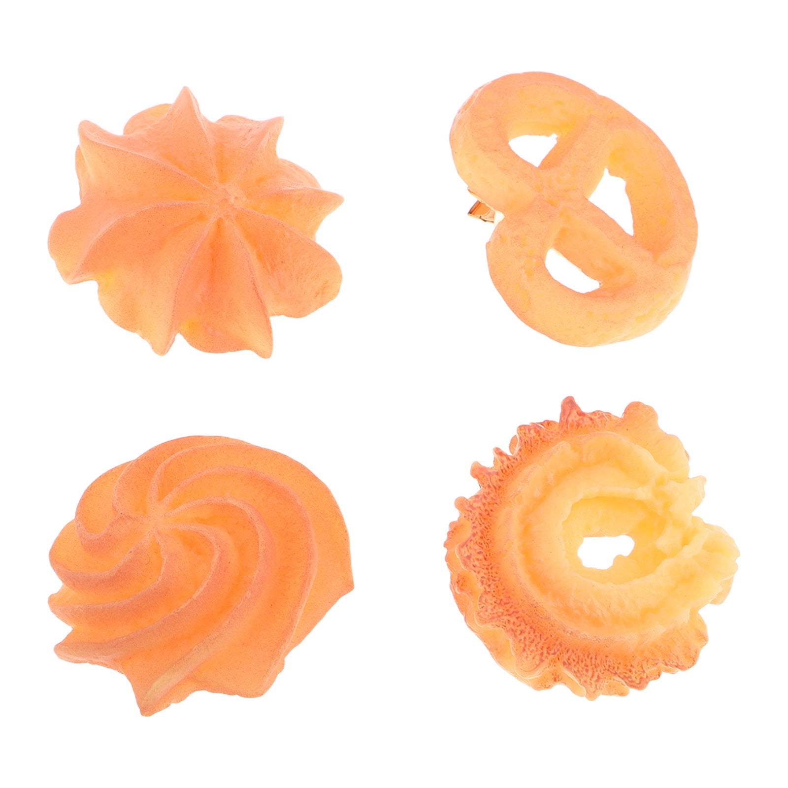 Luxshiny 4Pcs Novelty Biscuit Hair Clips Brown Simulated Food Hairpins ...