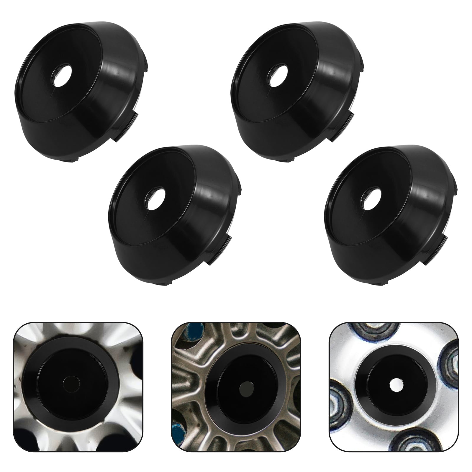 Luxshiny 4Pcs Plain Design Car Wheel Hub Caps for Wheel Decoration ...