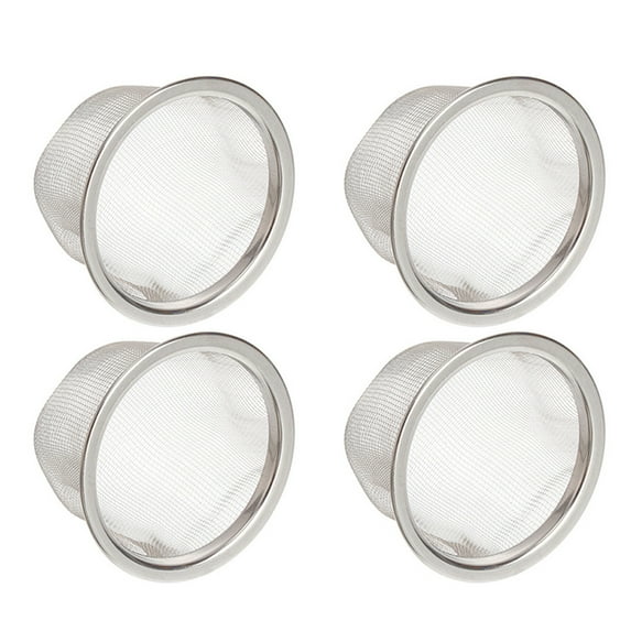 Luxshiny 4Pcs Plated Silver Stainless Tea Strainers Insert Tea Pot ...