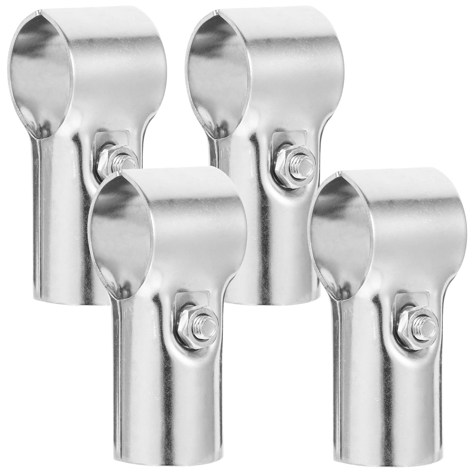 Luxshiny 4Pcs Silver Stainless Steel Two Way Clamp Connector for ...