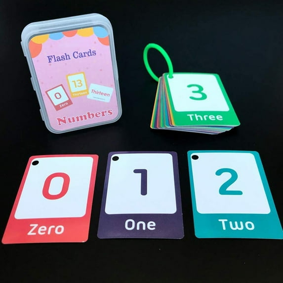 Luxshiny 4pcs English Flash Cards For Learning Tool With Lifelike ...