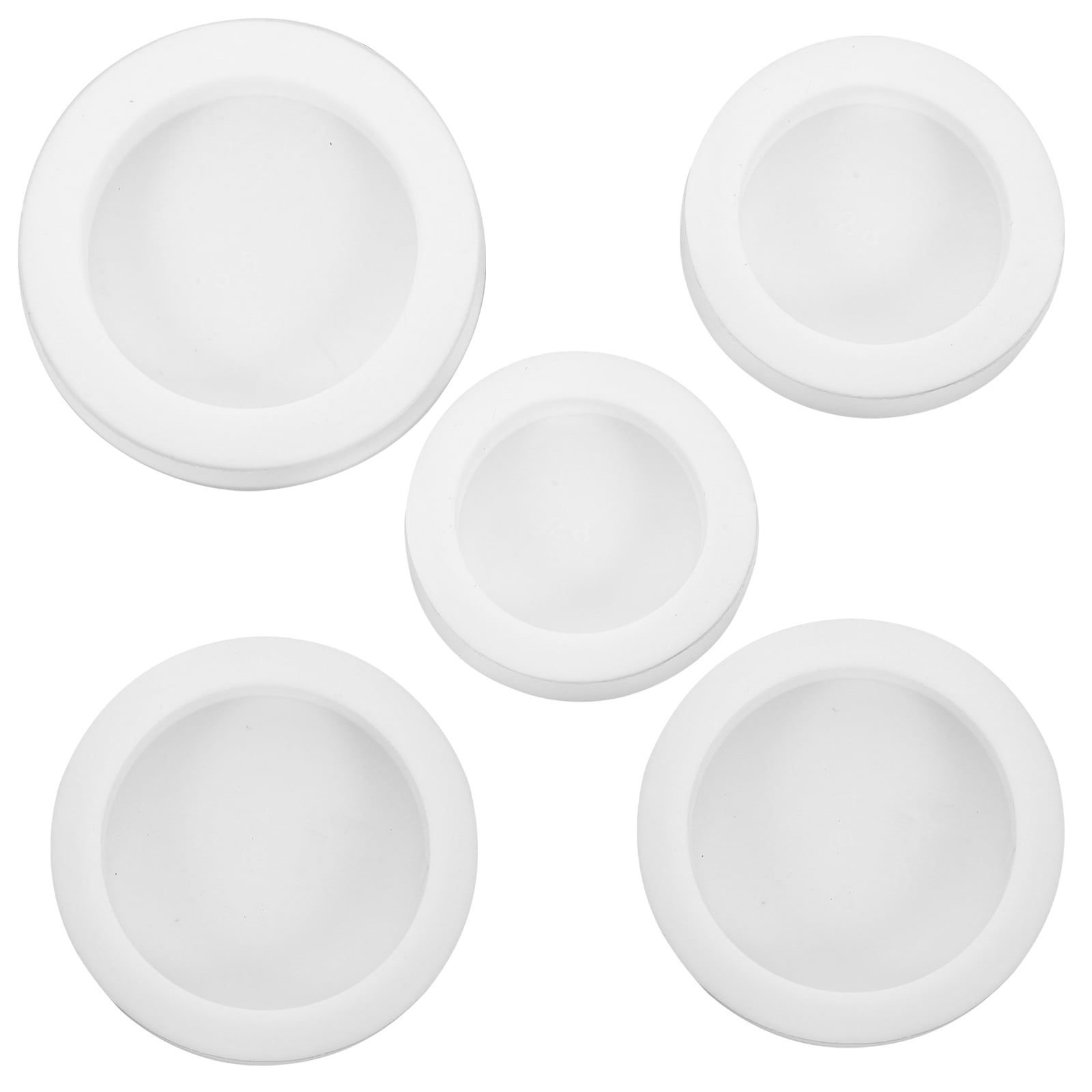 Luxshiny 5Pcs White Silicone Plug Hole Cover for Money Saving Jar Home ...