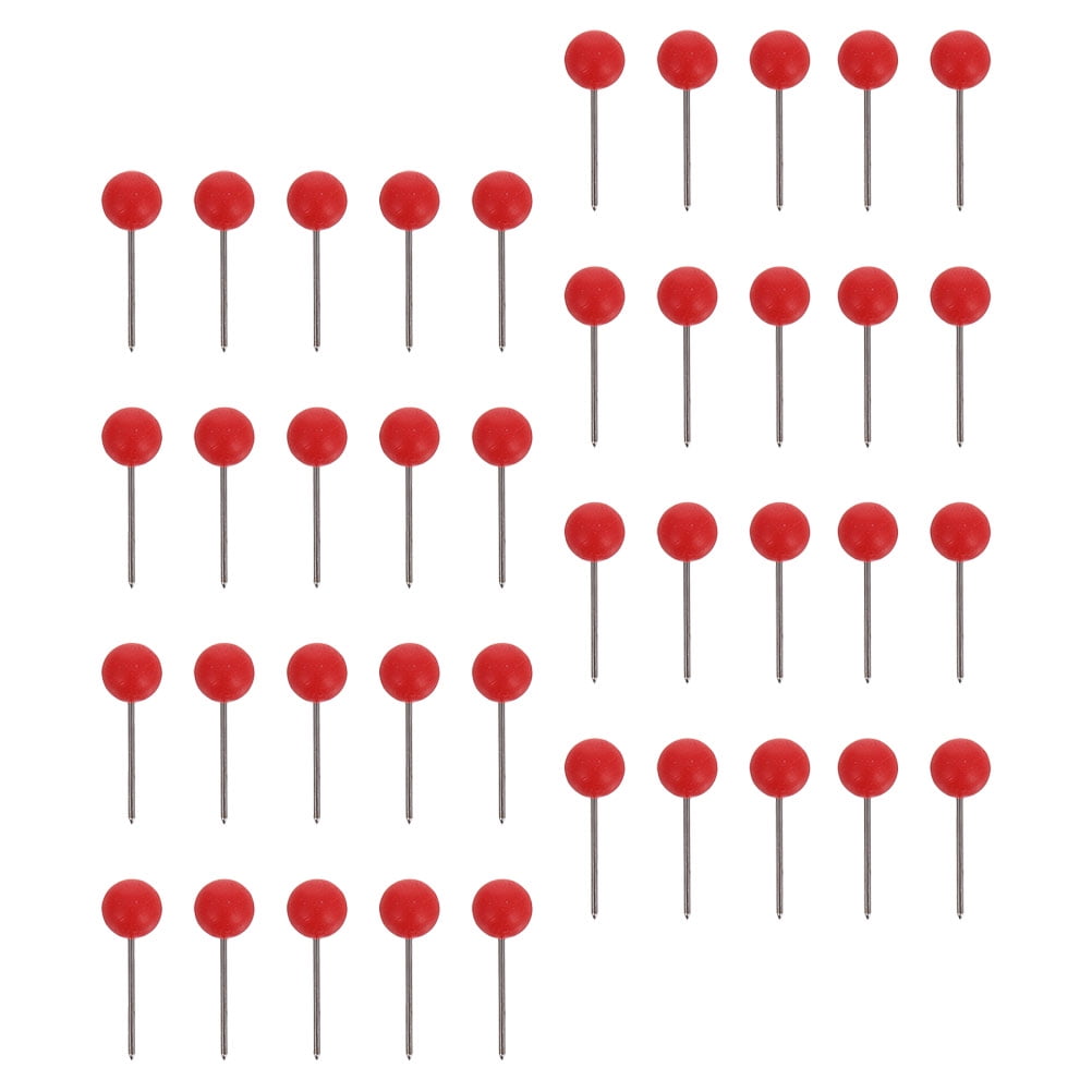 Luxshiny 600pcs Plastic Map Pins Red For Bulletin Board Marking ...
