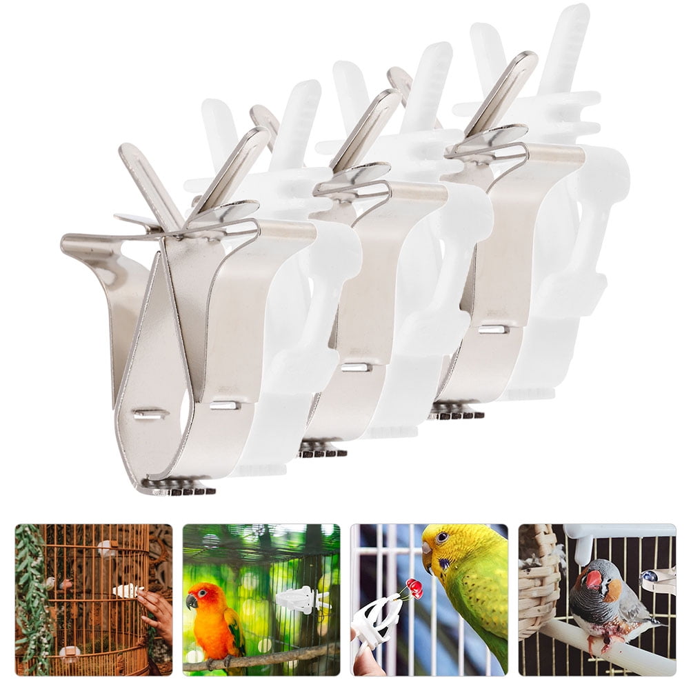 Luxshiny 6Pcs Bird Cage Food Clamp Parrot Fruit and Vegetable Holders ...
