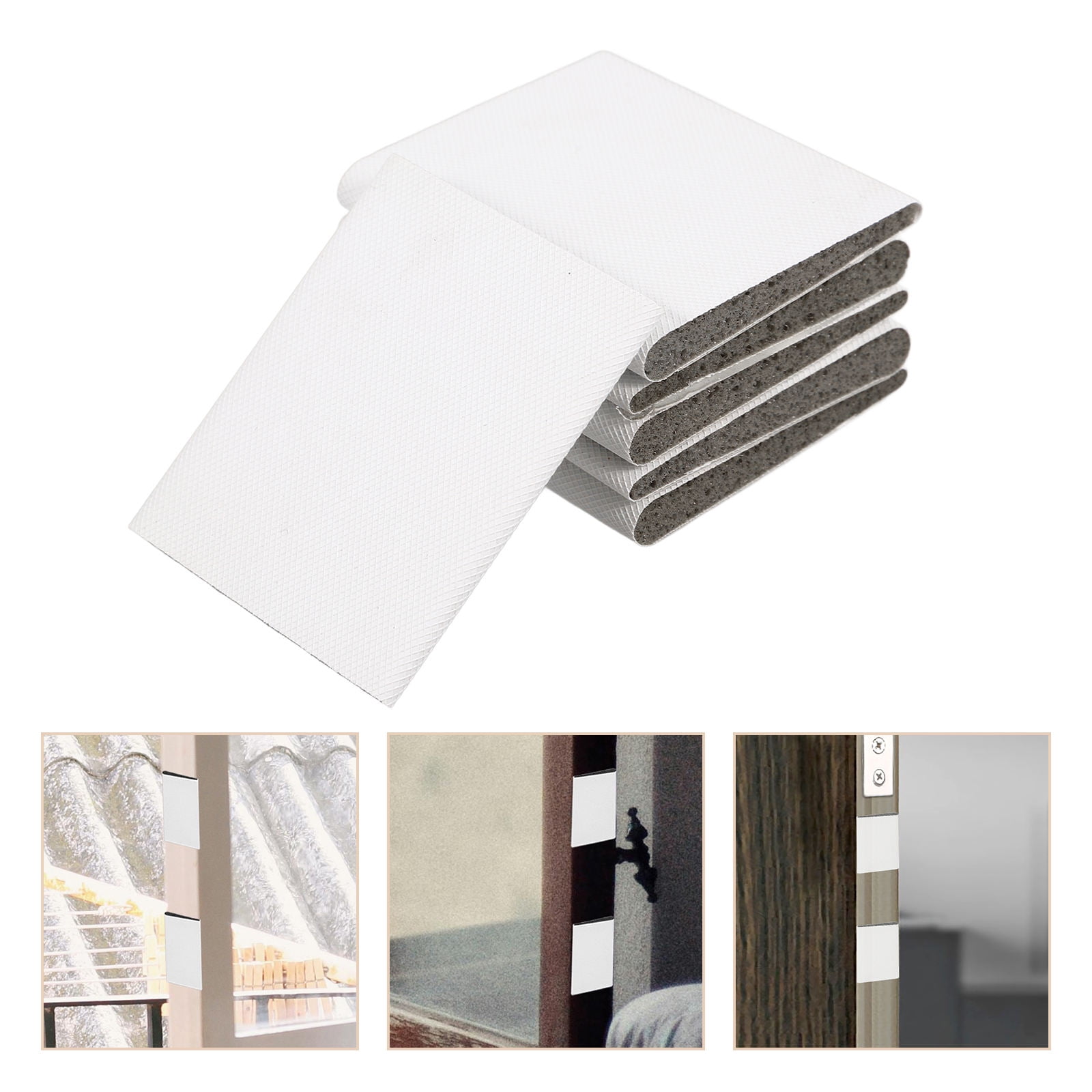 Luxshiny White PU Self-Adhesive Door Corner Weather Seals for Home, 6 ...