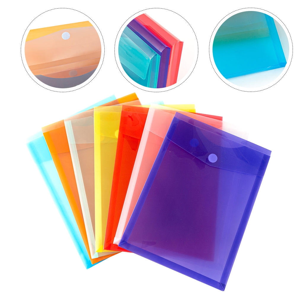 Luxshiny 7Pcs Waterproof Document Folders Plastic File Folder Assorted ...
