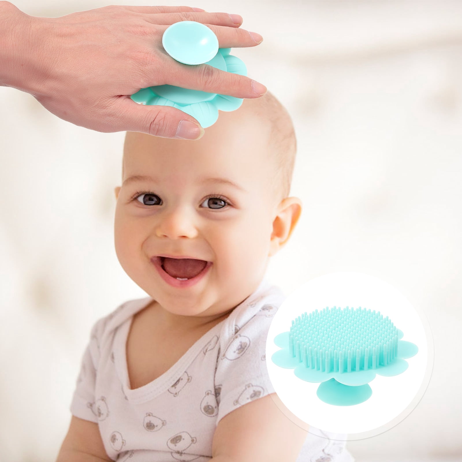 Luxshiny 8Pack Baby Hair Scrubber for Bath with Small Grip Handle ...