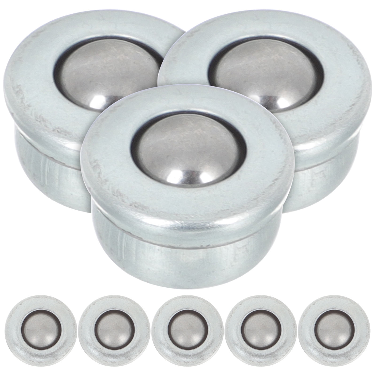 Luxshiny 8Pcs Ball Wheels Carbon Steel Round Roller Casters for Trash ...