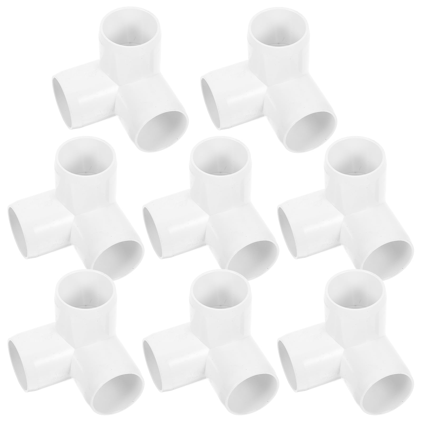 Luxshiny 8Pcs PVC Pipe Fitting Adapter White Elbow PVC Pipe Fitting ...