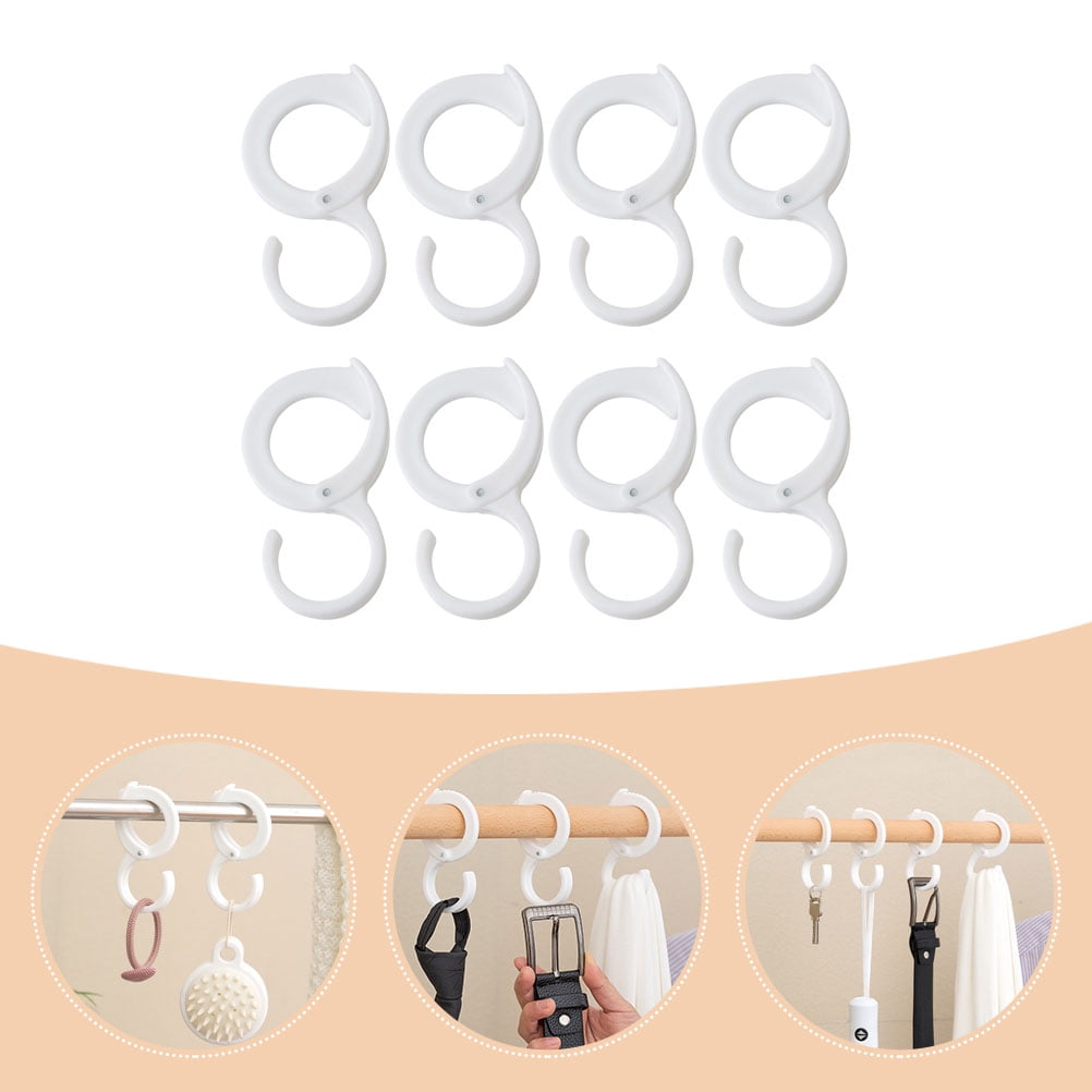 Luxshiny 8Pcs White Multi-Functional Hook for Home Use Suitable for ...