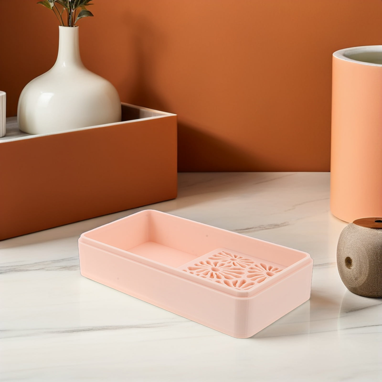 Luxshiny Air Dry Clay Storage Box with Powder Sifter and Partition for ...