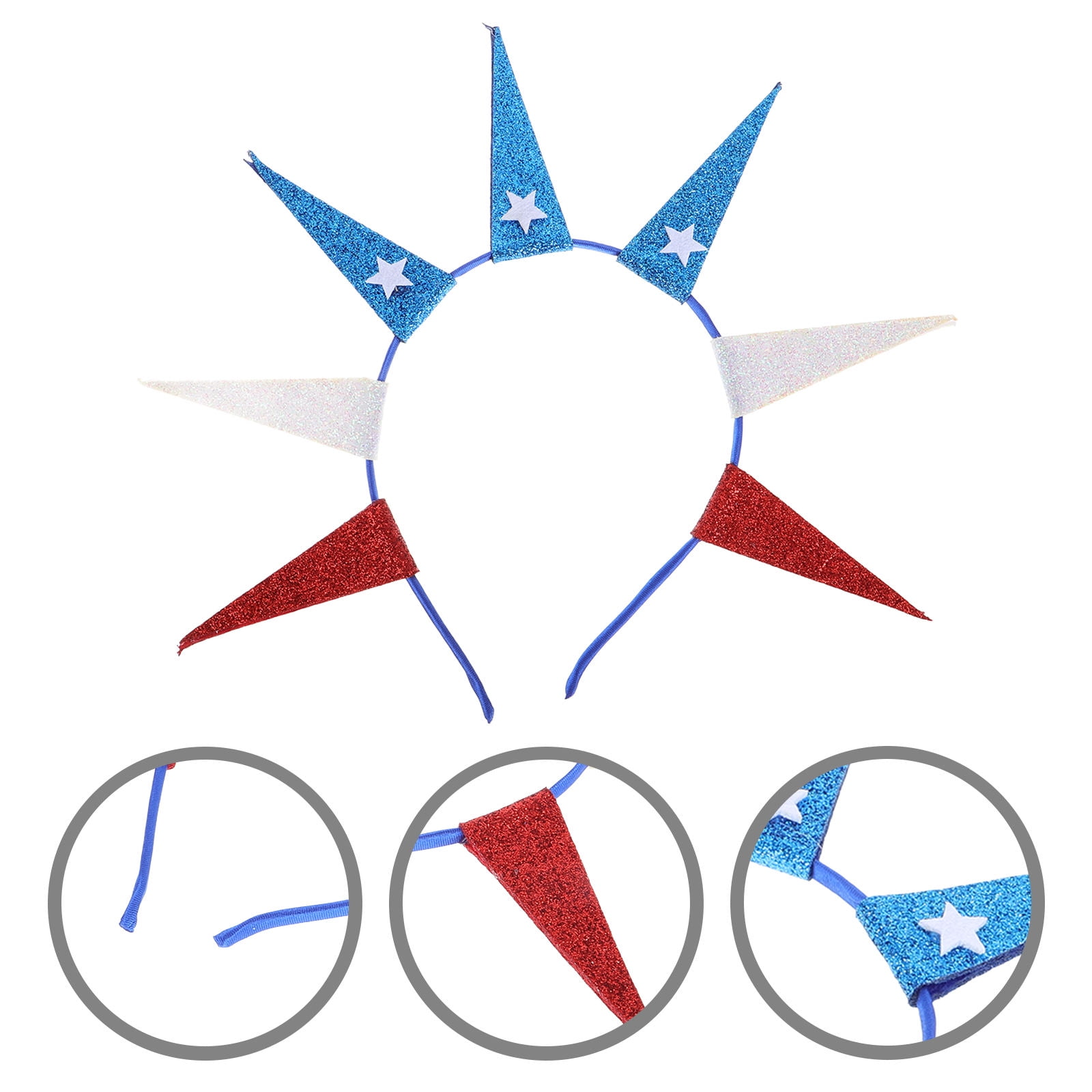 Luxshiny American Independence Day Hairband with Sparkling Star Theme ...