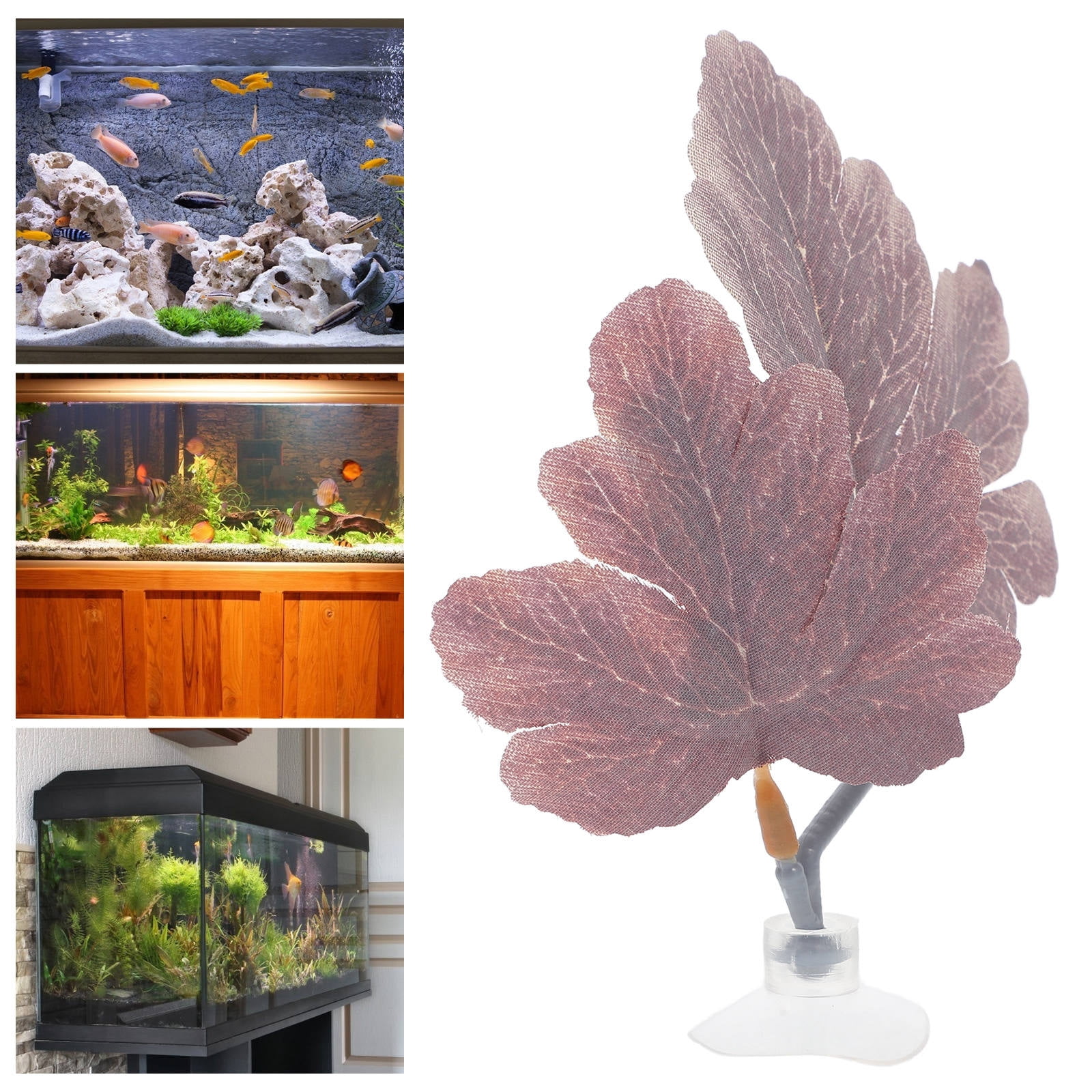Luxshiny Realistic Betta Fish Hammock Leaf Pad for Comfortable Resting ...