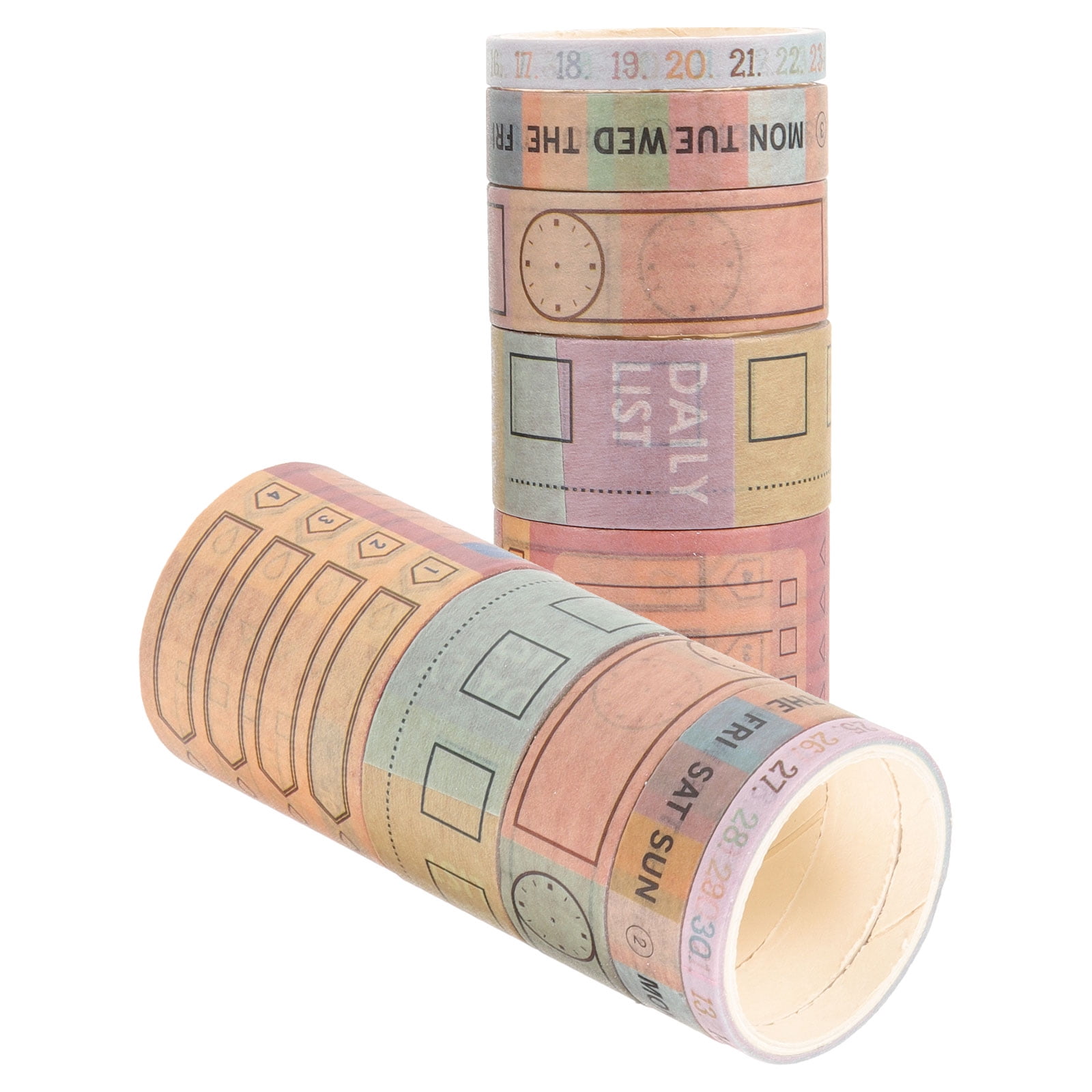 Luxshiny Assorted Color Monthly Calendar Sticker Tape for Planner, Date ...