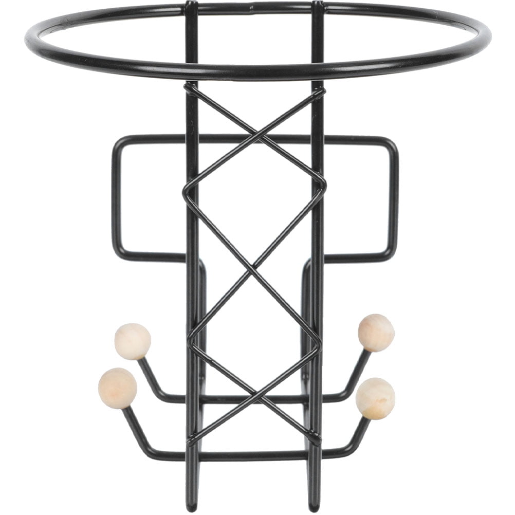 Luxshiny Black Hat Display Rack Iron Storage Minimalist Design for Home ...