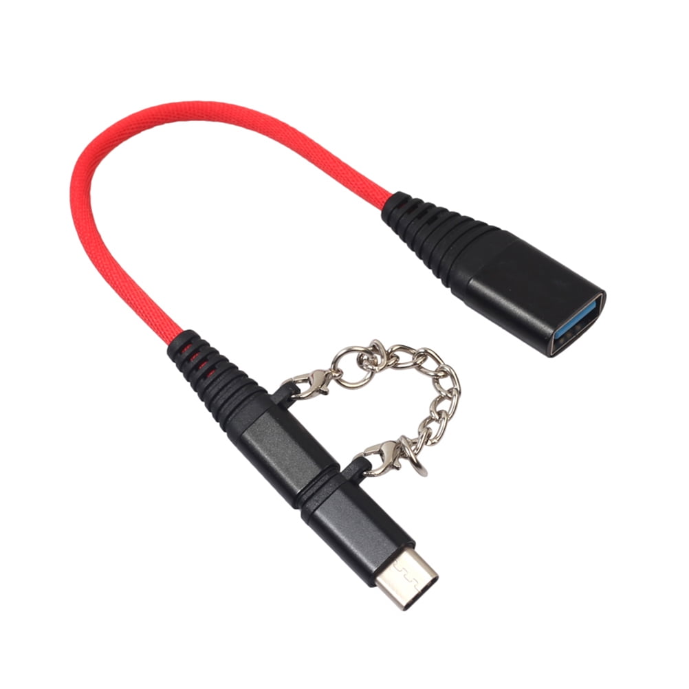 Luxshiny Black Type C USB Adaptor with Micro Otg Cable for File ...