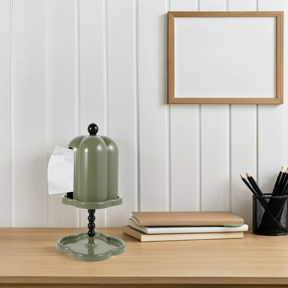Luxshiny Countertop Olive Green Double Layer Tissue Box with Lid and ...