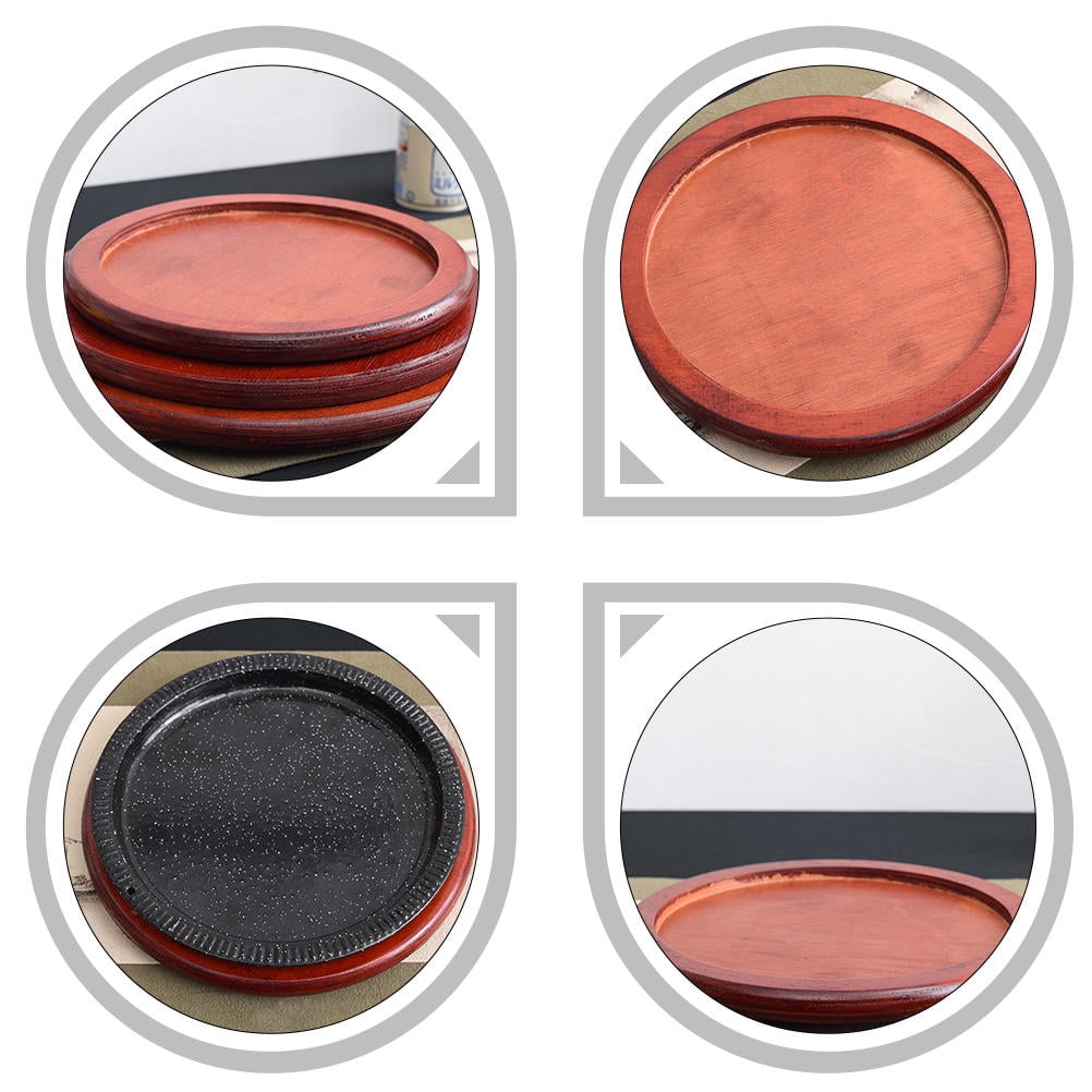 Luxshiny Decorative Trays Round Wood Heat Insulation Safe For Kitchen ...