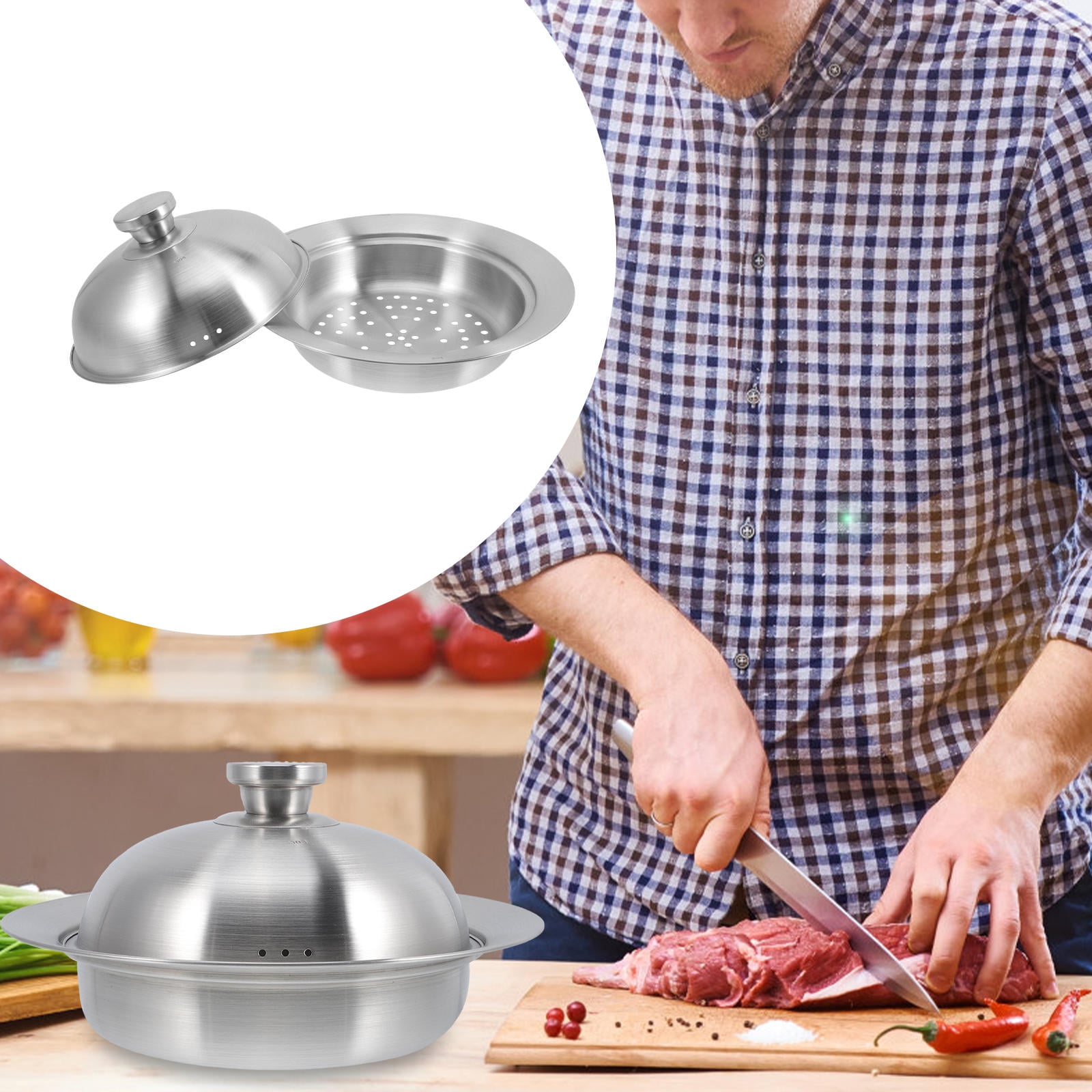 Luxshiny Food Steamer Attachments Stainless Steel Ventilation Smooth ...