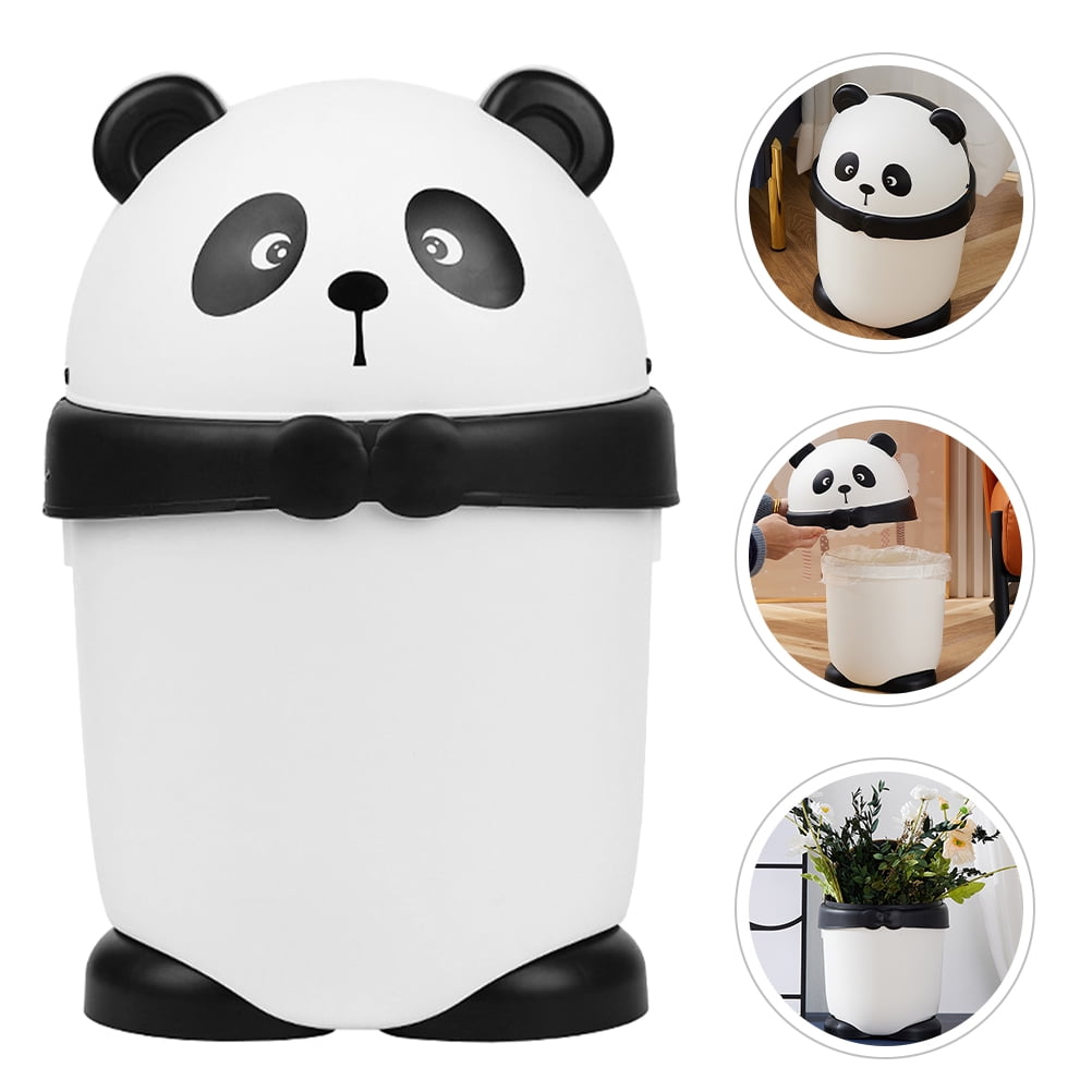 Luxshiny Office Trash Can with Lid Plastic Trash Bin Suitable for ...
