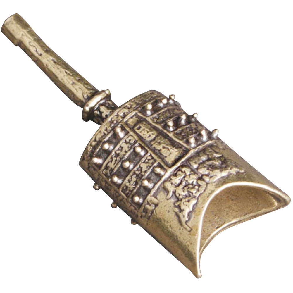 Luxshiny Golden Copper Chime Home Figurines Handheld Dinner Bell ...