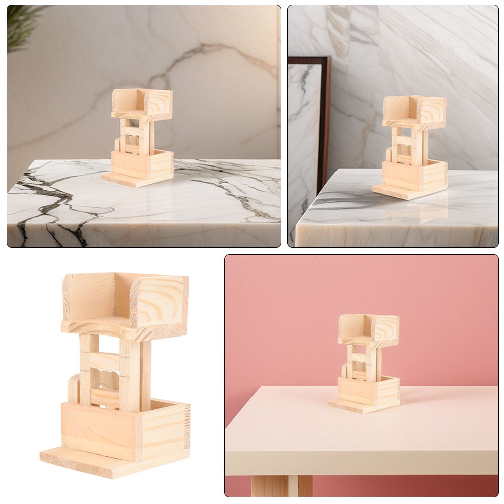 Luxshiny Hamster House Wooden Climbing Ladder Multi Foraging Toys for ...