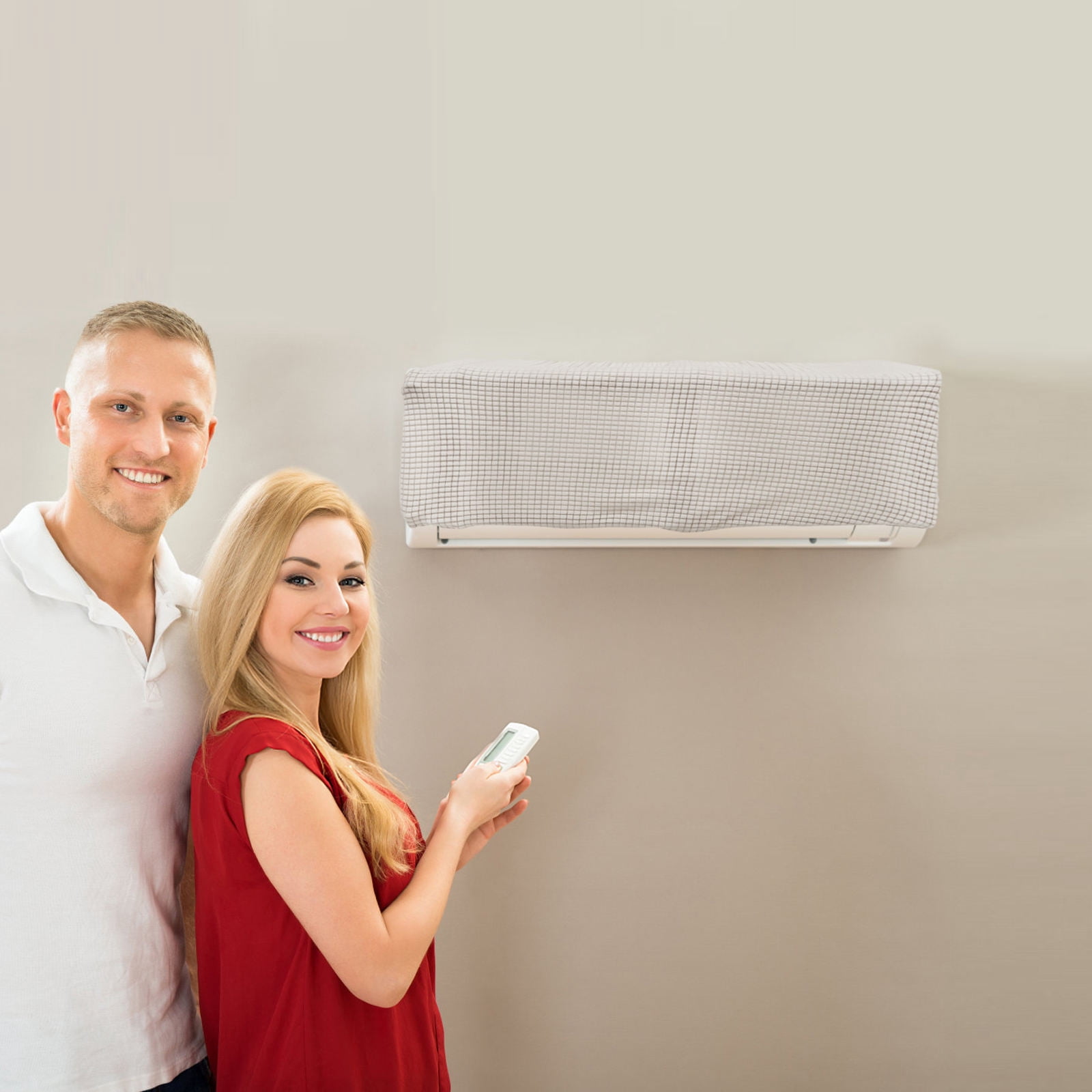 Luxshiny Indoor Breathable Air Conditioner Cover White Wall Mounted ...