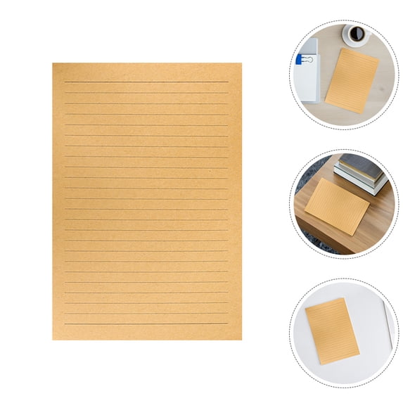 Luxshiny Lined Kraft Writing Paper Vintage Style Light Brown for ...