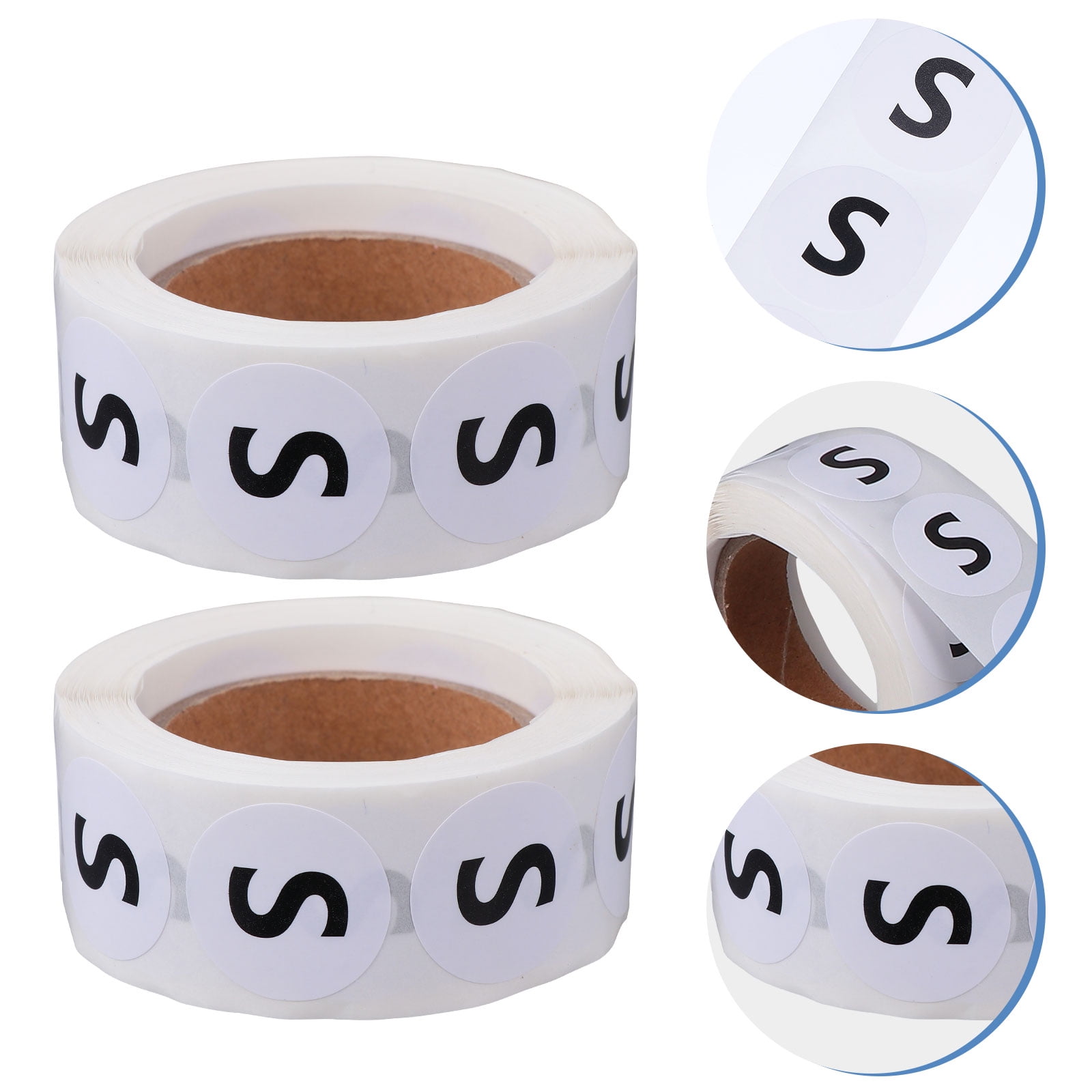 Luxshiny Multi-Purpose Round Clothing Size Stickers, Self-Adhesive ...