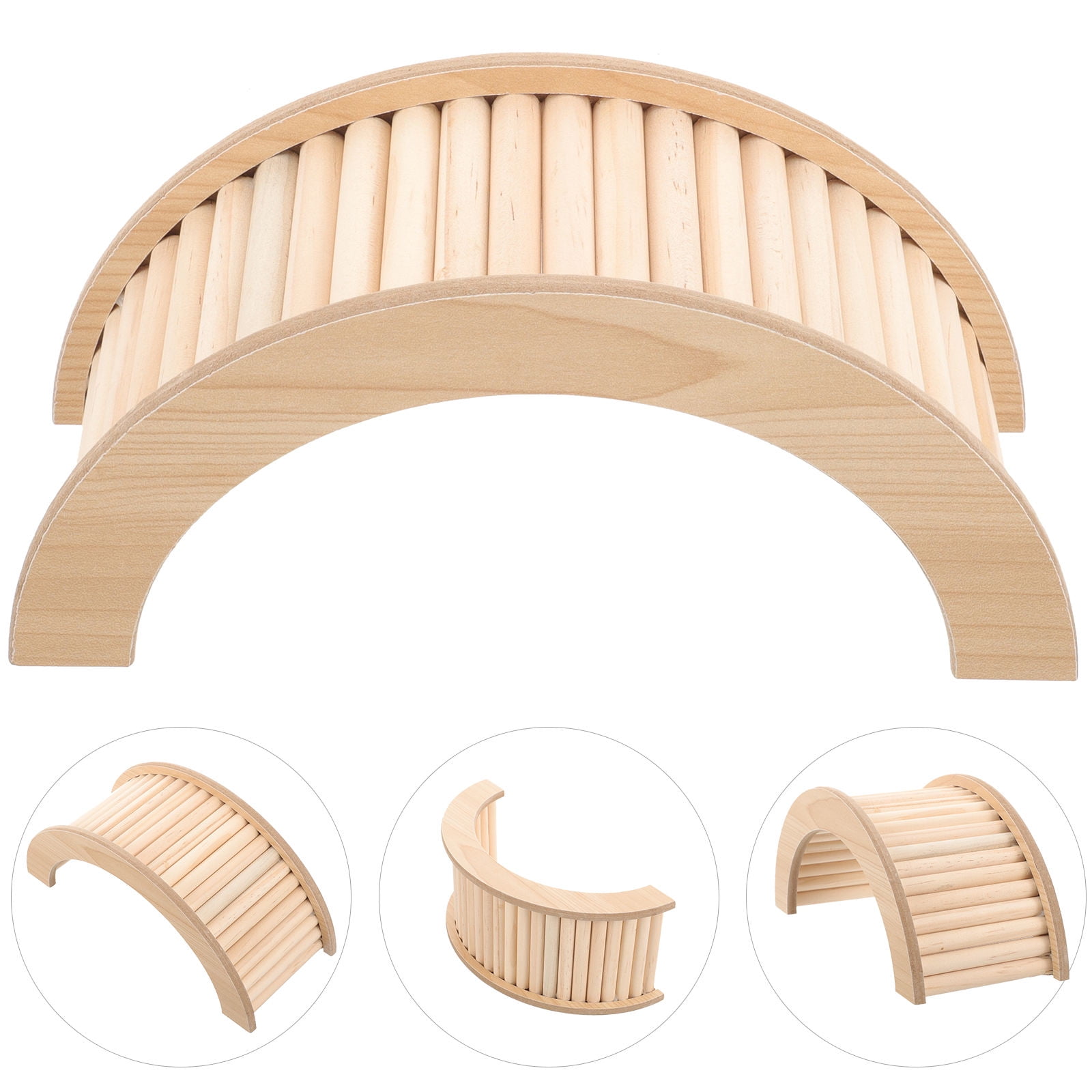 Luxshiny Hamster Ladder Bridge Wooden Hamster Bridge Toy Beige 1Pcs ...