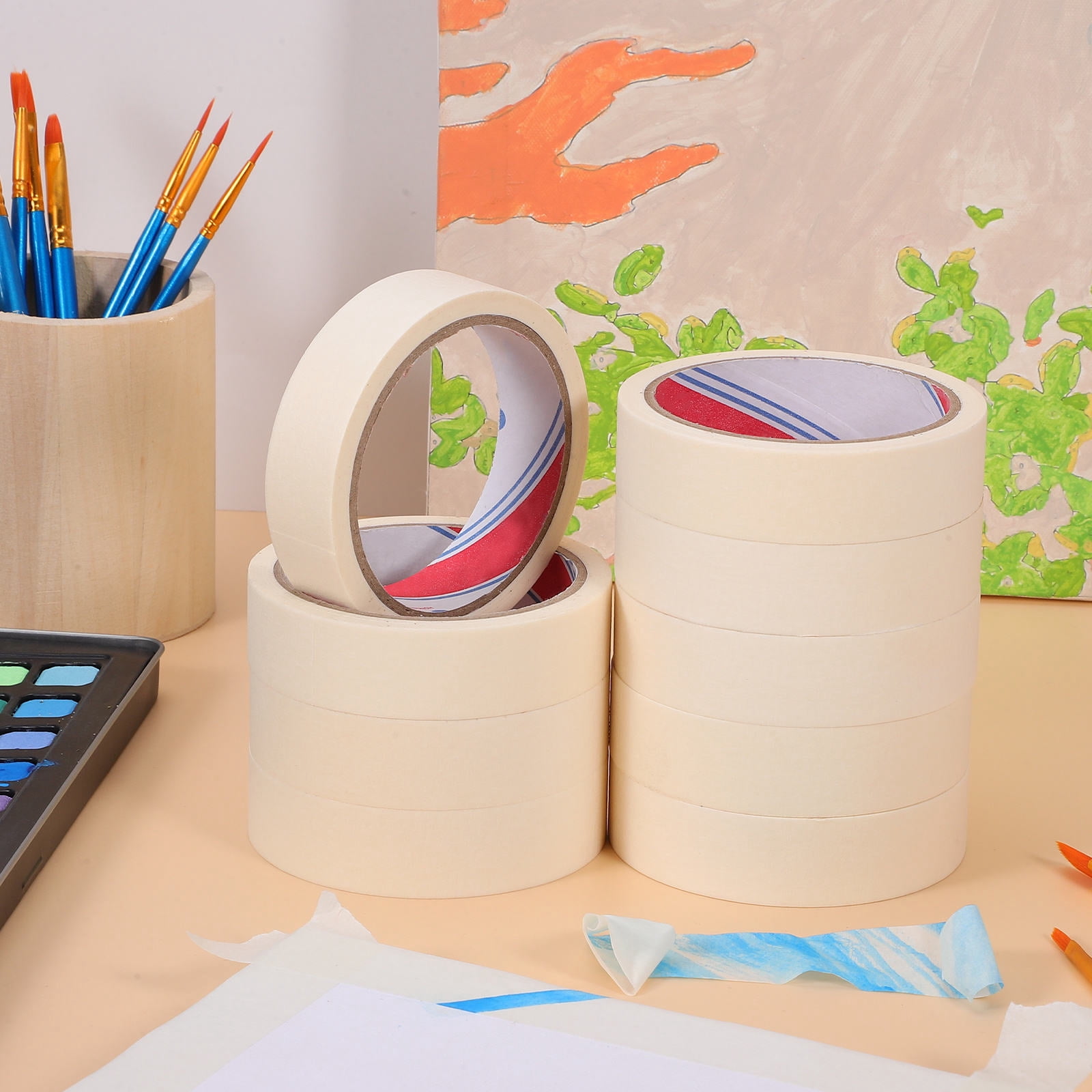 Luxshiny Painters Tape White Masking Paper Roll for Craft Projects ...