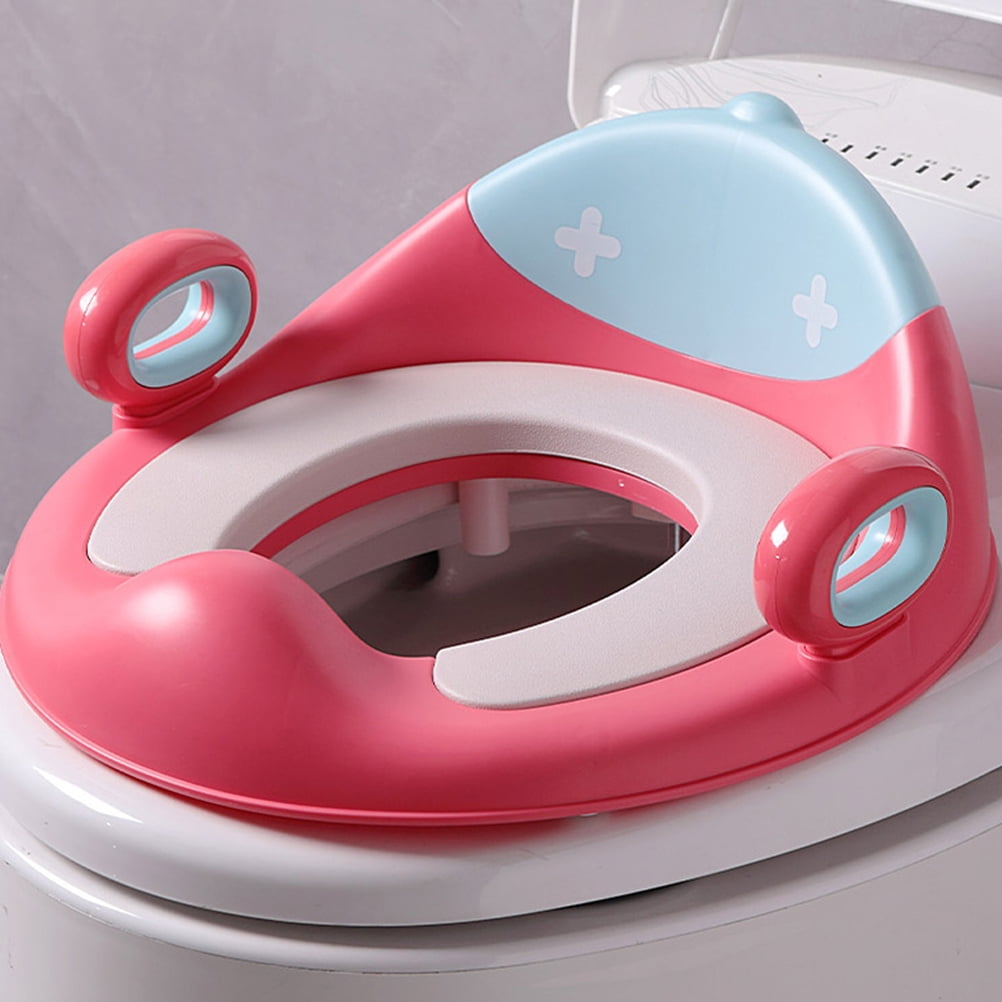 Luxshiny Pink Potty Training Seat with Anti-slip and Anti-splash ...