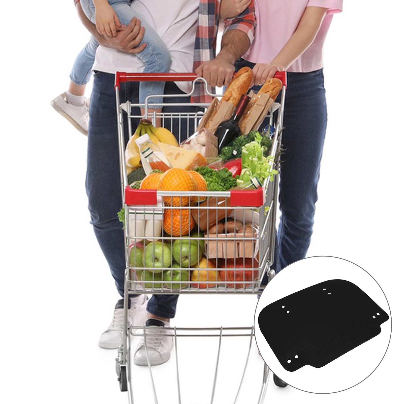 Luxshiny Versatile Shopping Cart Base Plate Black Plastic for Pull Cart ...