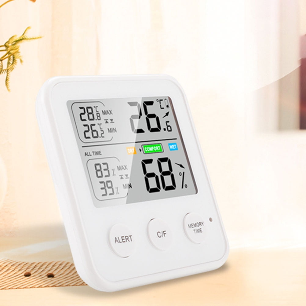Luxshiny Indoor Digital Hygrometer Temperature Measurement Device ABS ...